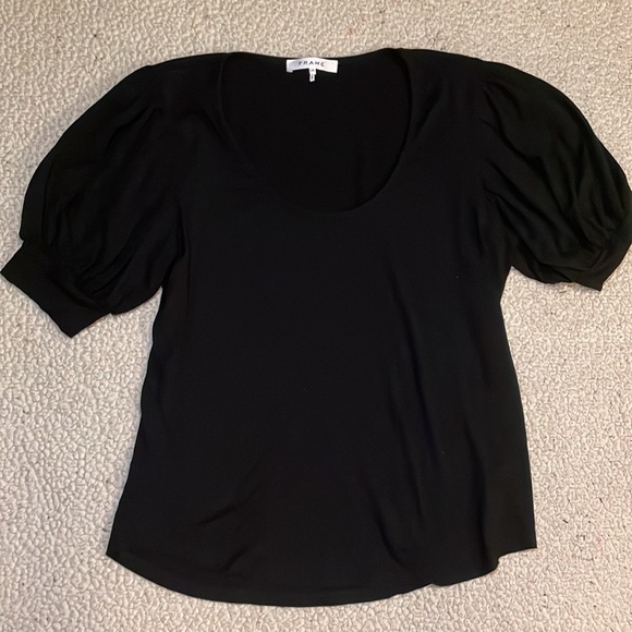 Frame Denim | Tops | Frame Short Sleeve Black Large Tee Shirt | Poshmark
